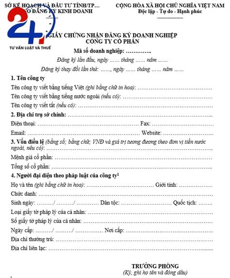 Giấy phép kinh doanh là gì Mẫu giấy phép kinh doanh