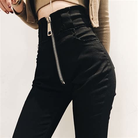 Ultra High Waist Jeans Female Spring And Autumn Slim High Hips Tight
