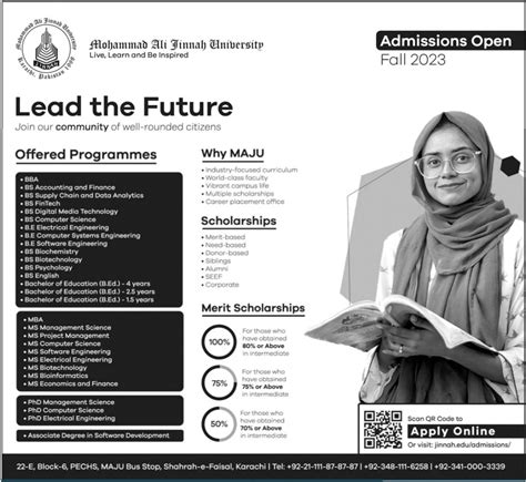 Admission Open In Mohammad Ali Jinnah University Karachi 3rd July 2023