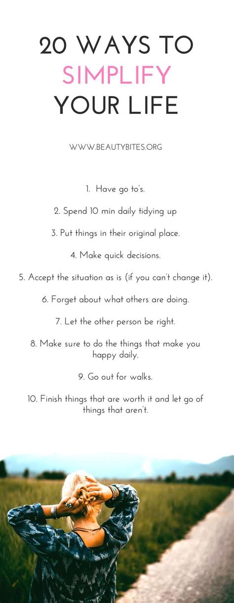 20 Ways To Simplify Your Life And Be Happier Beauty Bites