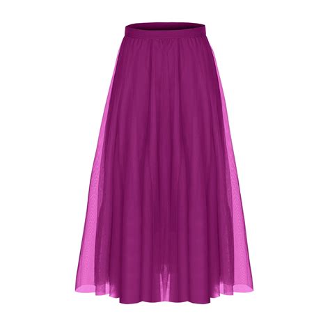 Busydd Skirts For Women Fashion Solid Color Elastic Waist Maxi Skirt