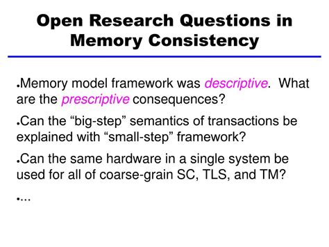 PPT Memory Consistency PowerPoint Presentation Free Download ID