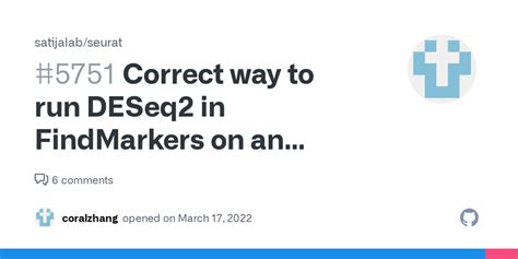 Correct Way To Run Deseq2 In Findmarkers On An Integrated Data · Issue