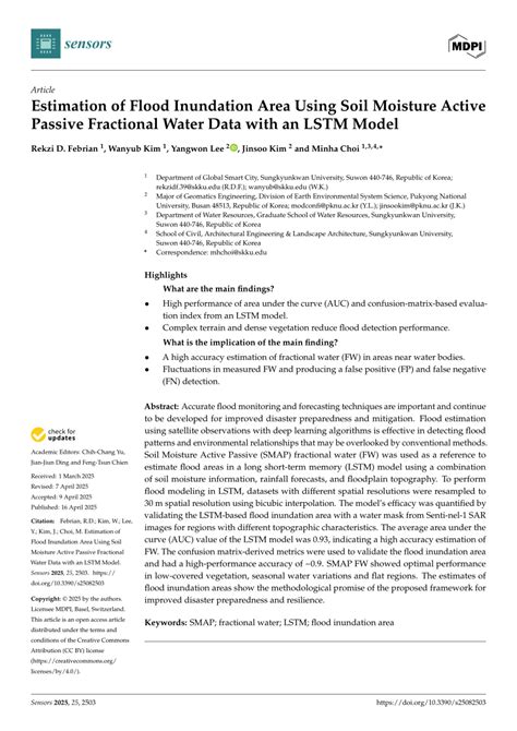 PDF Estimation Of Flood Inundation Area Using Soil Moisture Active Passive Fractional Water