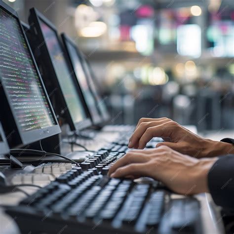 Premium Photo A Person Typing On A Keyboard With The Word Code On The