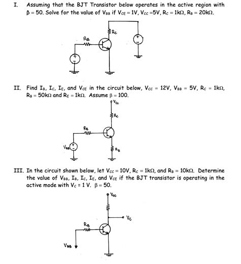 Solved I Assuming That The BJT Transistor Below Operates In Chegg Com