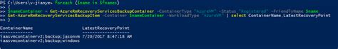 Powershell Get List Of Vms In Azure Recovery Vault Server Fault