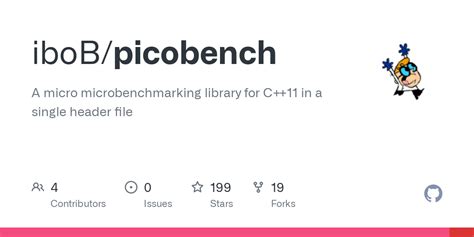 github ibob picobench a micro microbenchmarking library for c 11 in