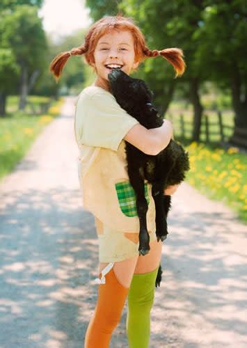 Pippi Langkous Postkaart Pippi Met Geitje Collectura