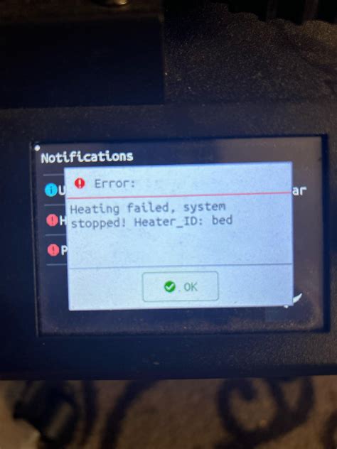how to fix Biqu Error (heating failed, system stopped! heater_ID: bed ...