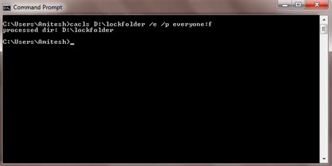 How To Lockunlock Folder With Cmd Technasma Latest Computer