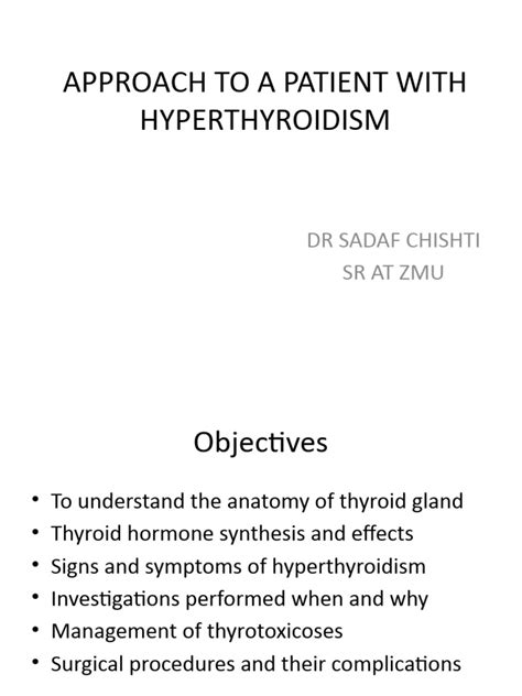 Approach To A Patient With Hyperthyroidism Pdf Thyroid