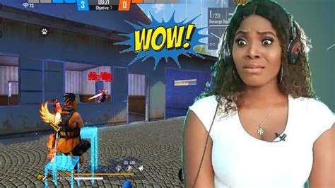 Female Hot Reaction In Free Fire One Tape Just Wow Youtube