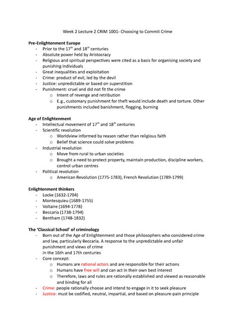 lecture 2 week 2 choosing to commit crime week 2 lecture 2 crim 1001