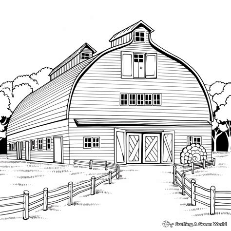 Barn Coloring Sheet