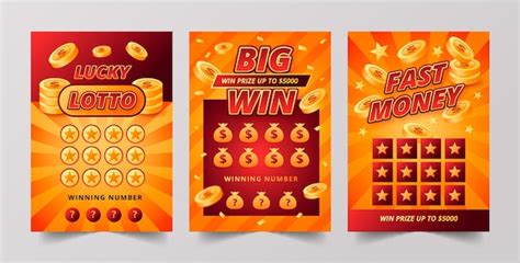 그라데이션 복권 일러스트 무료 벡터