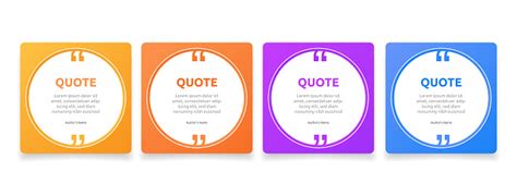 3d 버블 평가 배너 인용문 인포그래픽 따옴표를위한 소셜 미디어 게시물 템플릿 디자인 빈 말풍선 따옴표 거품 및 텍스트 상자 벡터 일러스트 레이 션 Eps10 검사 보기에