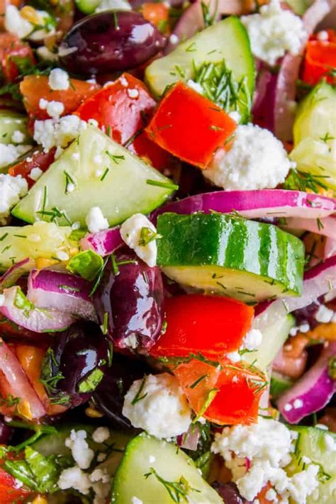 Easy Greek Salad With Feta Cheese Rxfrf