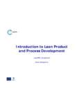 Introduction To Lean Product And Process Development Introduction To Lean Product And Process