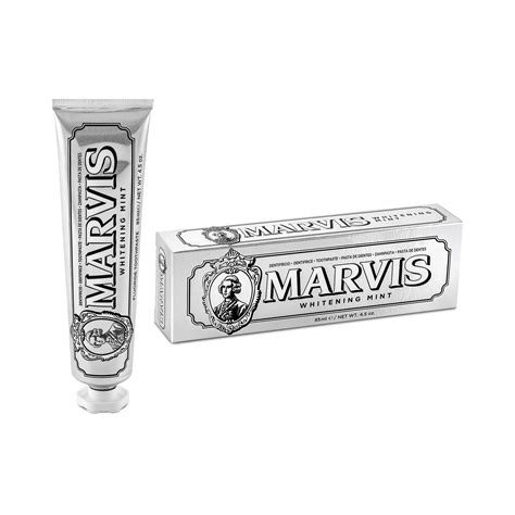 Marvis Whitening Toothpaste Mint 85ml Promotes The Natural Whitening Of The Teeth Plaque