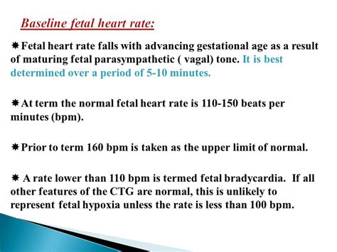 fetal heart rate and gestational age chart keski