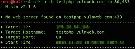 Scan For Website Vulnerabilities With Nikto