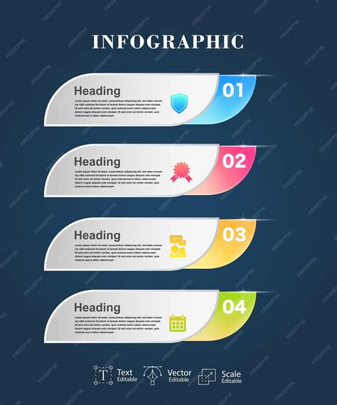 Premium Vector Illustration Of Infographic Elements Layout 4 Steps
