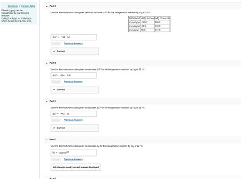 solved use the thermodynamic data given to calculate kp for
