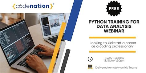 code nation on linkedin python training for data analysis webinar