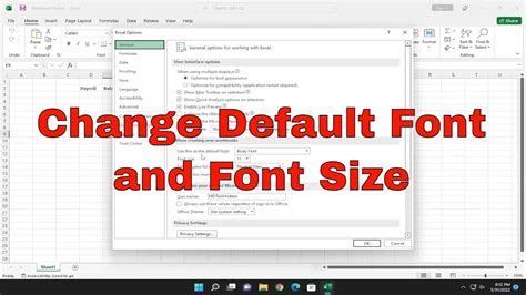 Change Excel Default Font Content Management Hub