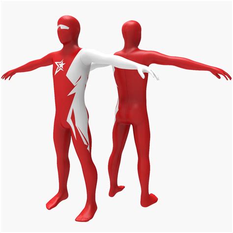 Morphsuit 슈퍼 히어로 의상 3d 모델 129 3ds Fbx Obj C4d Max Free3d