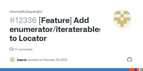 Feature Add Enumeratoriteraterables To Locator · Issue 12336