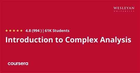 introduction to complex analysis coursya