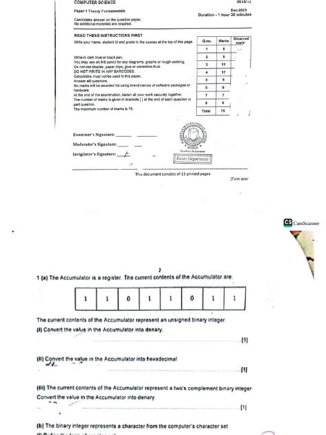 Computer Science P1 Unsolved 2023 2024 Pdf