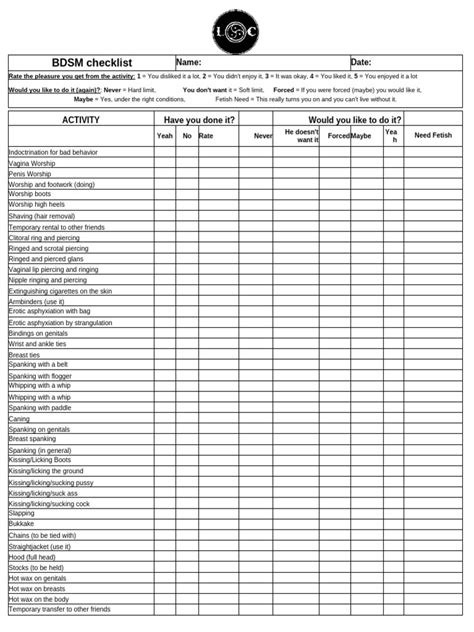 bdsm checklist lord caligula pdf clitoris anal sex