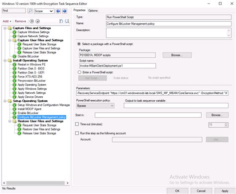 how can we utilize the bitlocker management feature during osd with