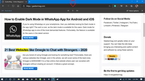 Use Microsoft Edge Text To Speech Feature To Read Any Web Page