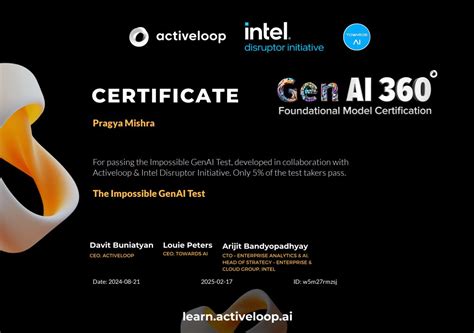 Generativeai Ai Certification Continuouslearning Activeloop Intel