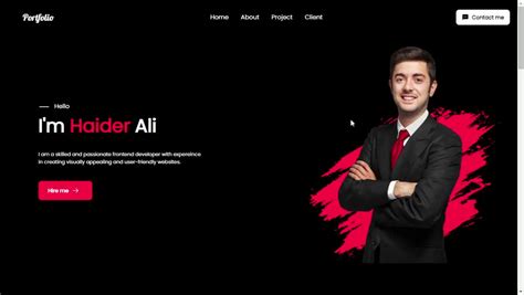 Haider Ali On Linkedin Portfoliowebsite Frontenddevelopment