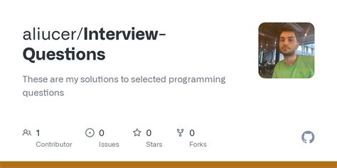 GitHub Aliucer Interview Questions These Are My Solutions To Selected Programming Questions