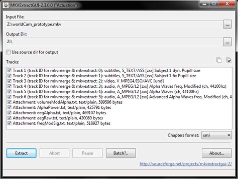 Demuxing A MKV File An Option For An Expert To Extract The Raw Data Download Scientific
