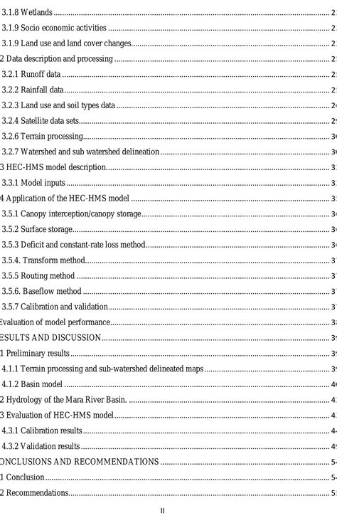 Table 2 Applicabillity Of The Hec Hms Model In A Poorly
