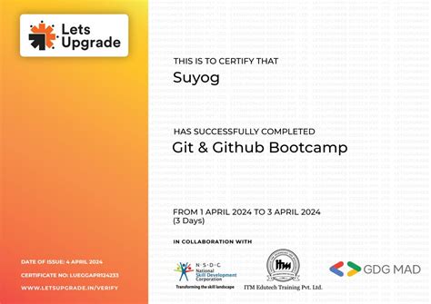 just completed a 3 days git and github bootcamp with let s upgrade