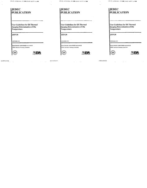 Jedec Jep138 1999 模具温度的ir热成像确定用户指南 发布历史