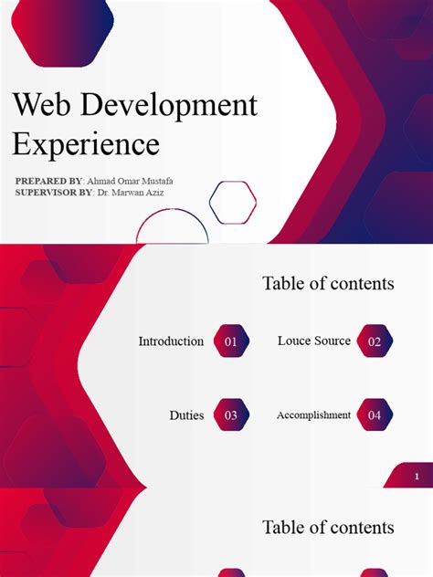 internship presentation pdf web development world wide web