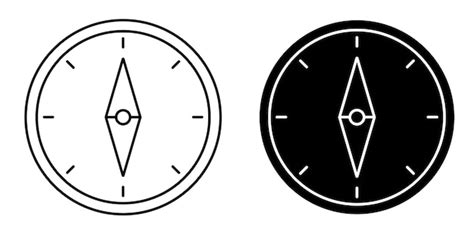 Premium Vector Compass Icon With Arrow And Scale Travel Device For Determining Location And