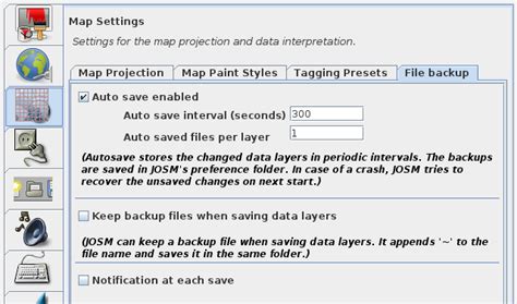 help preferences map josm
