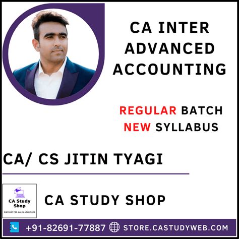 Ca Jitin Tyagi New Syllabus Inter Advanced Accounts