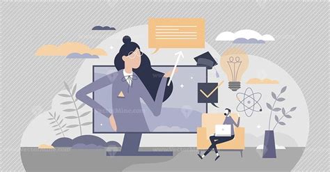 Tutor As Private Teacher For Effective Educational Growth Tiny Person Concept Vectormine