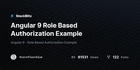 angular 9 role based authorization example stackblitz